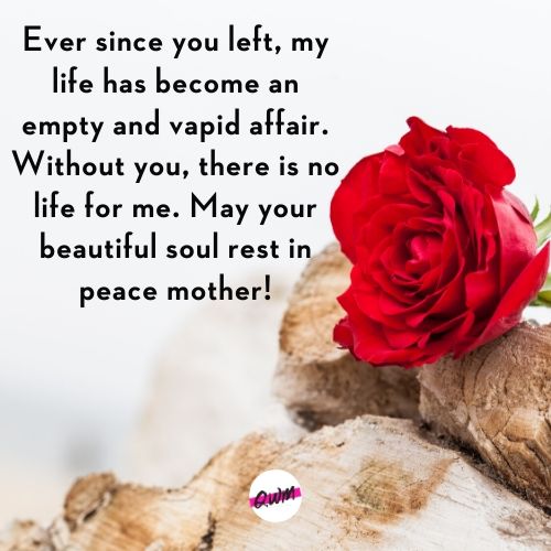 Heart touching Death Anniversary Messages For Mother